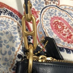 Coach | Bags | Coach Navy Purse With Gold Rivets | Poshmark